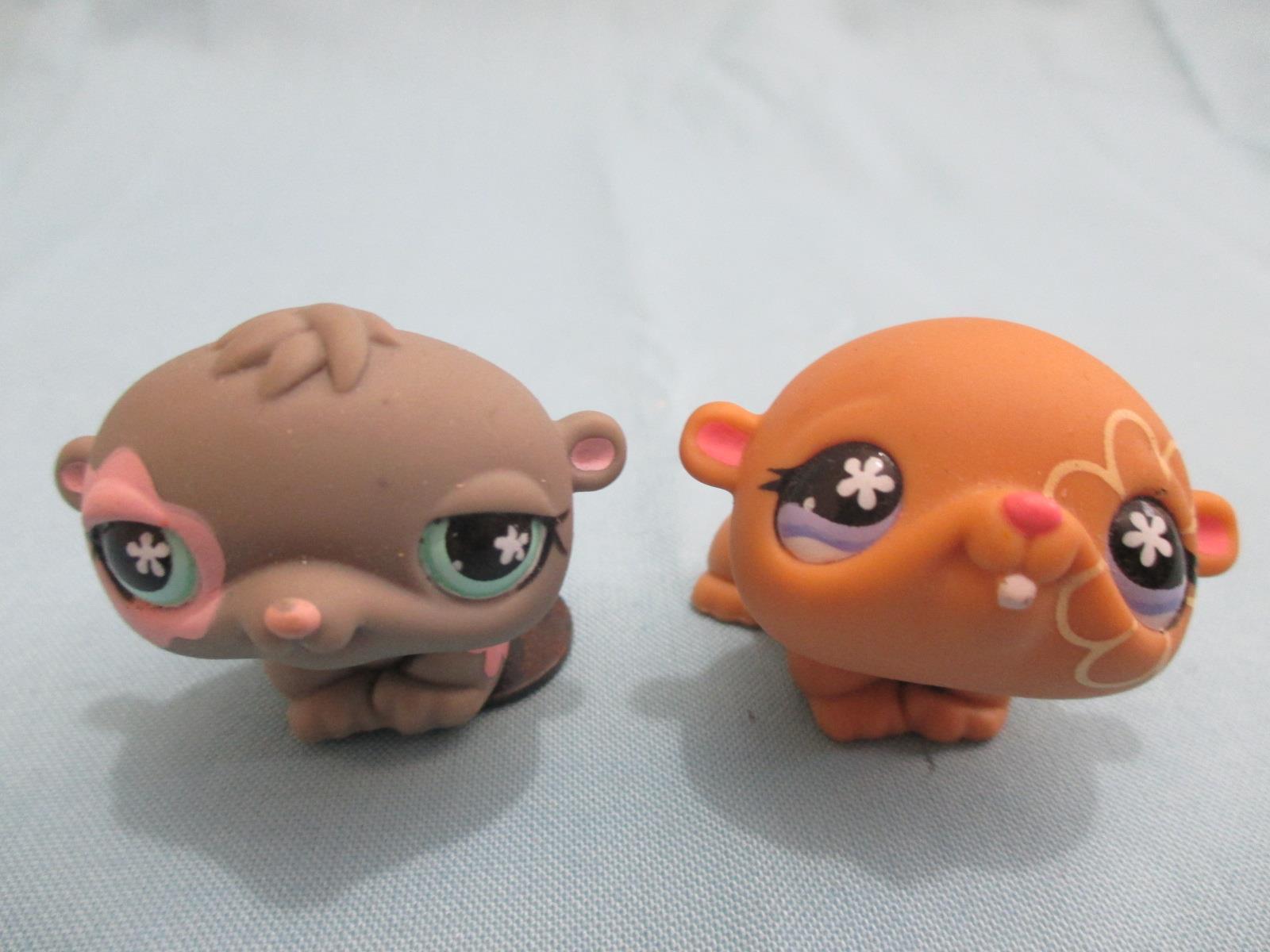 Littlest Pet Shop Lot Hamster Gray Flower 624 625 Set Authentic Lps ...