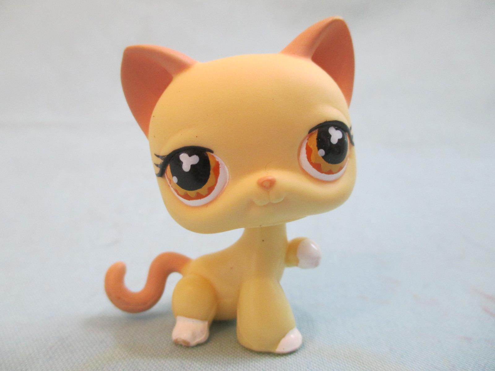 LITTLEST PET SHOP Rare Yellow Kitten Cat Clover Eyes 533 RARE 100% ...