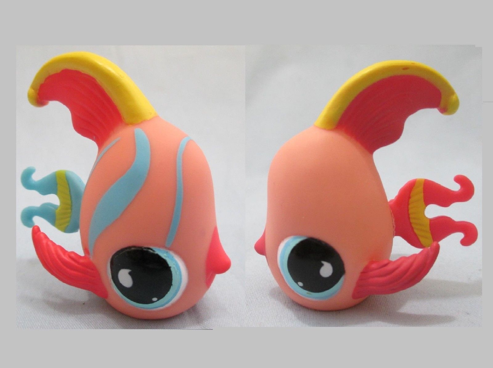 LIKE NEW Littlest Pet Shop Lot Angel Fish Set 643 Tear Eyes Pink Blue ...