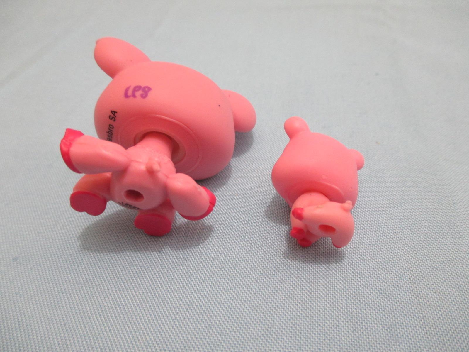 Littlest Pet Shop Lot Mommy and Baby Pink Pig 3595 3596 Authentic Lps ...