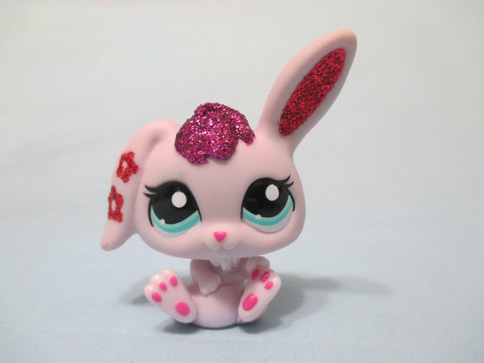 LIKE NEW Littlest Pet Shop Bunny Rabbit Glitter Sparkle 2354 Authentic ...