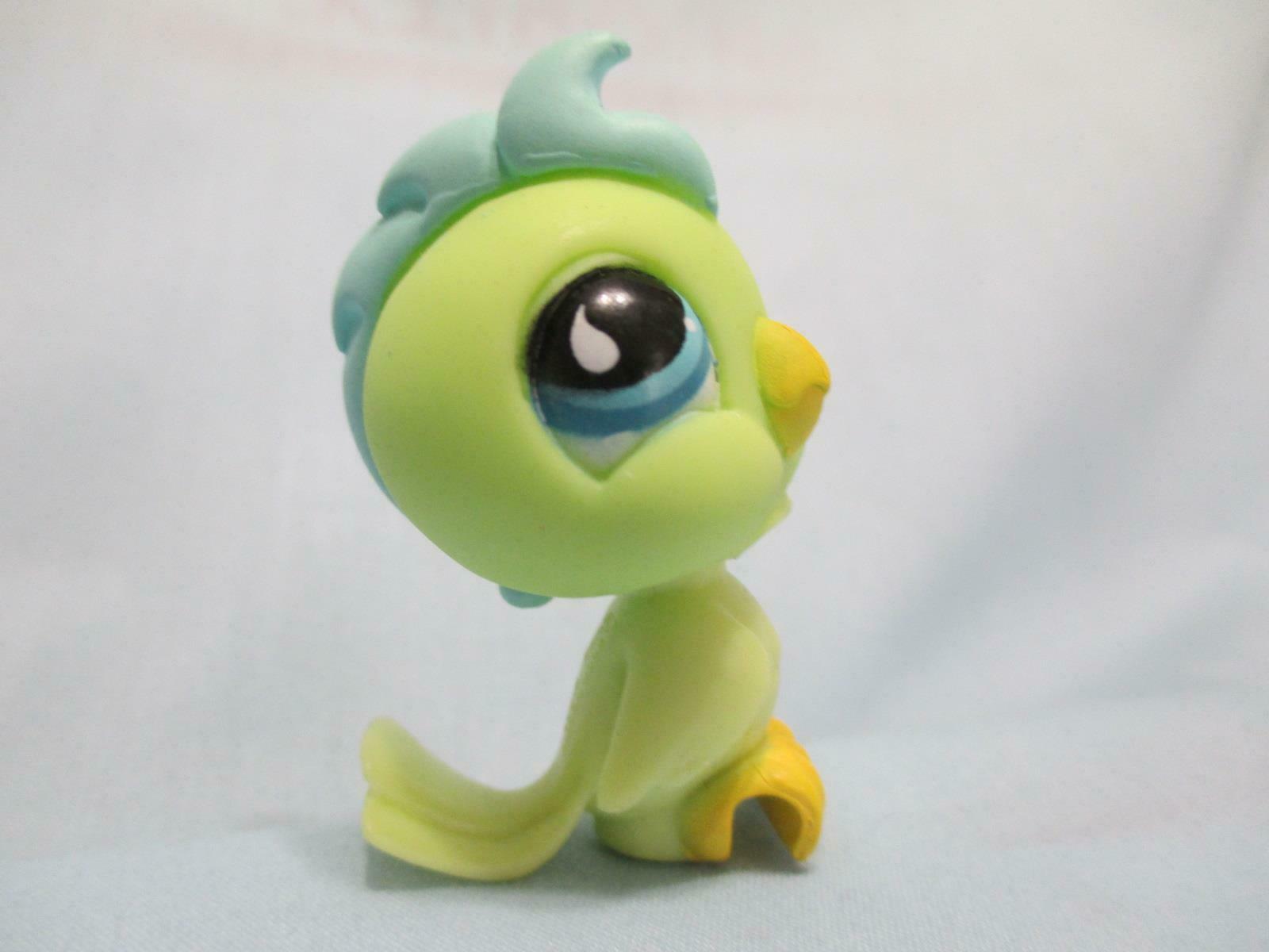 Littlest Pet Shop Lime Blue Cockatoo 858 Hasbro LPS Bird Authentic ...