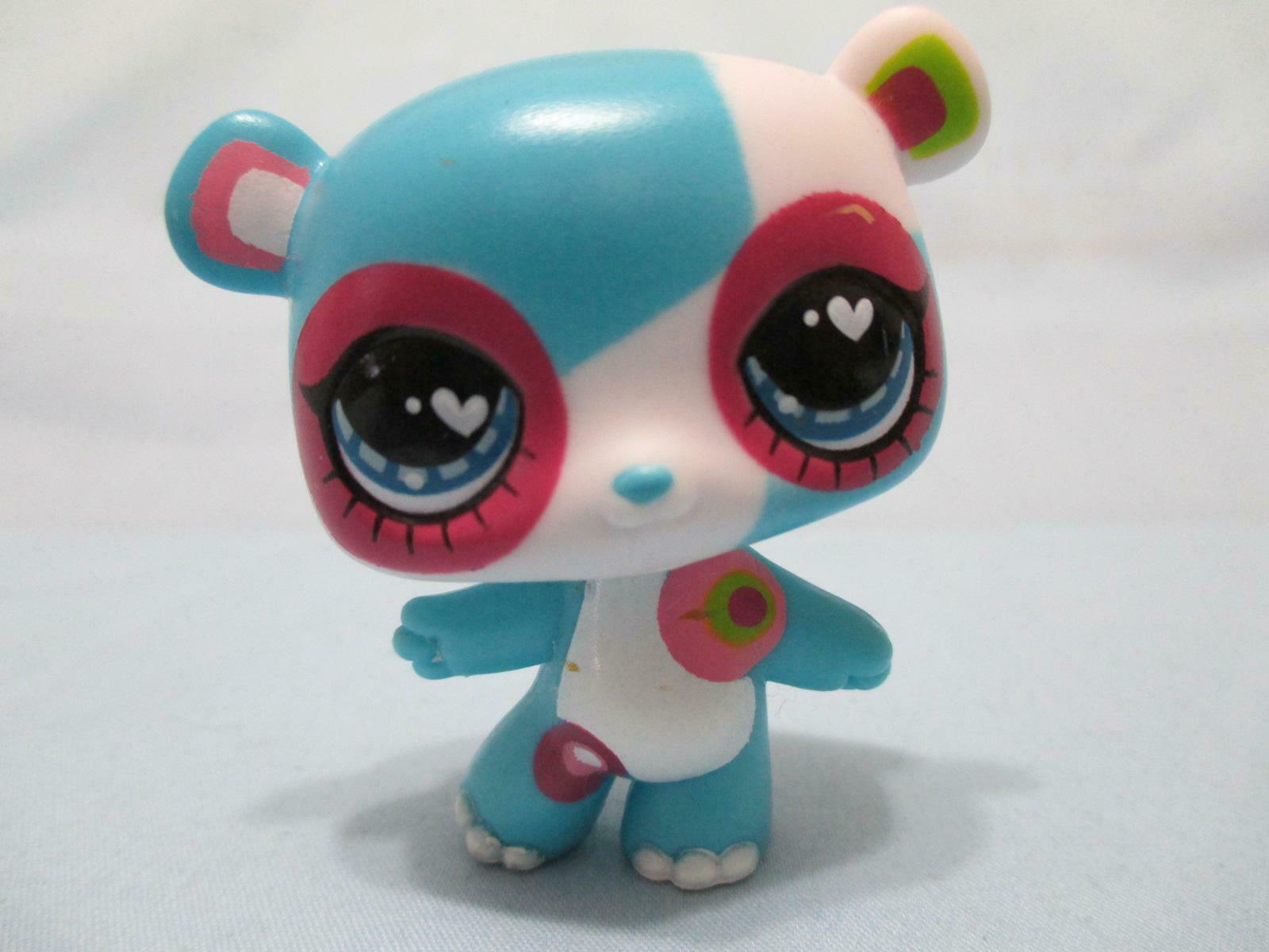 LIKE NEW Littlest Pet Shop Grooviest MOD Panda Bear Blue White ...
