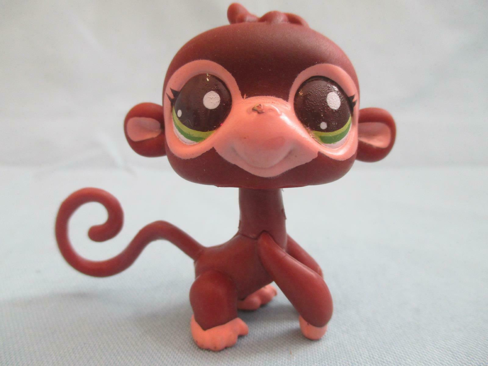 LIKE NEW Littlest Pet Shop LPS 2670 Mommy Monkey Green Eyes Authentic ...