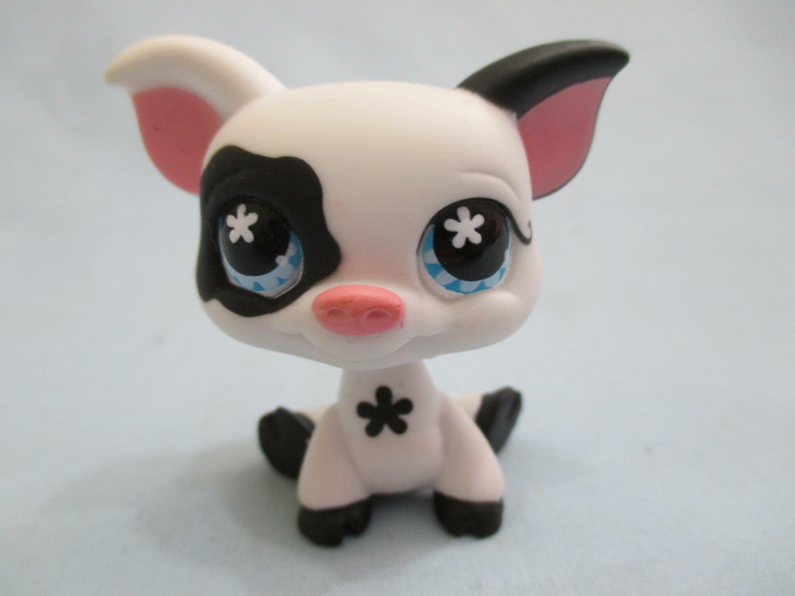 Littlest Pet Shop Pig 537 White Black Patch Authentic Lps APR11NPO6