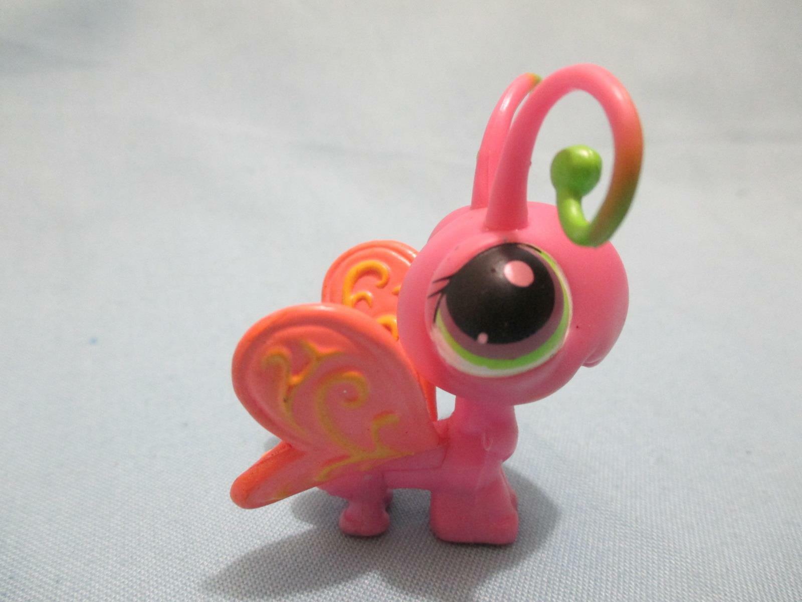 Littlest Pet Shop LPS Butterfly 413 Lavender Lime w Pink Orange Wings ...