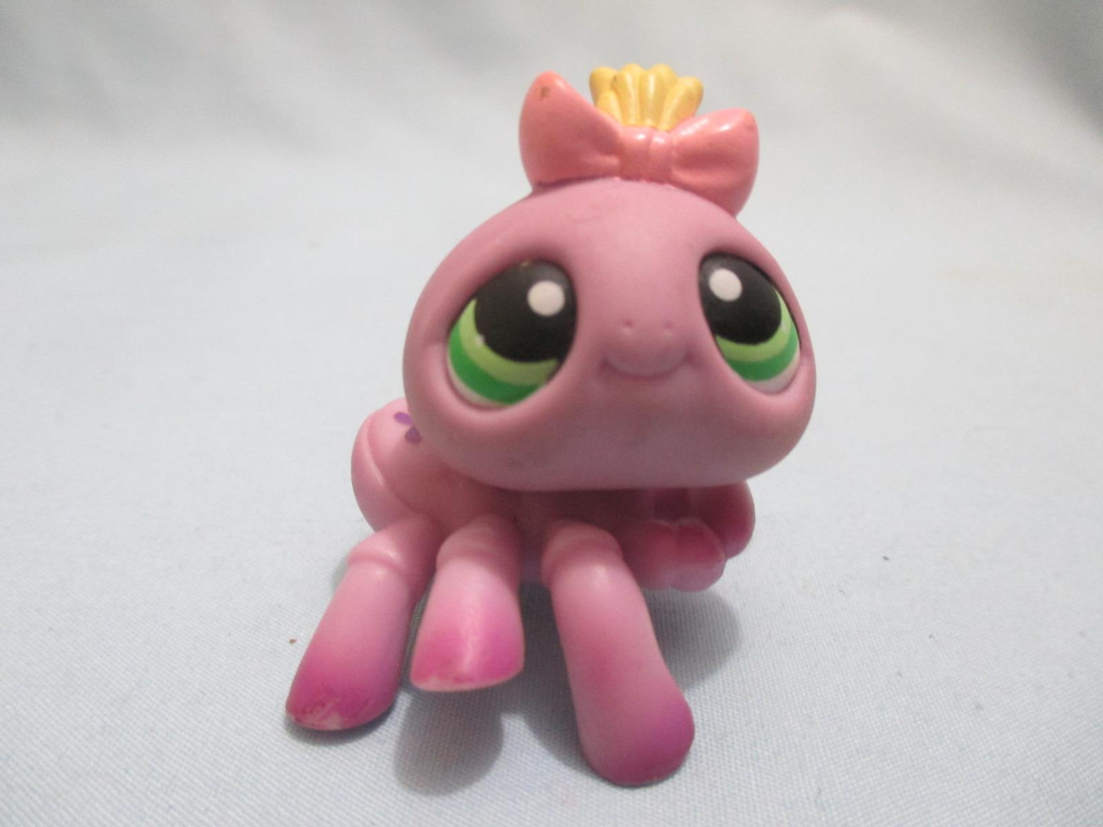 Littlest Pet Shop Spider Purple Pink Bow Green Eyes 136 Authentic ...
