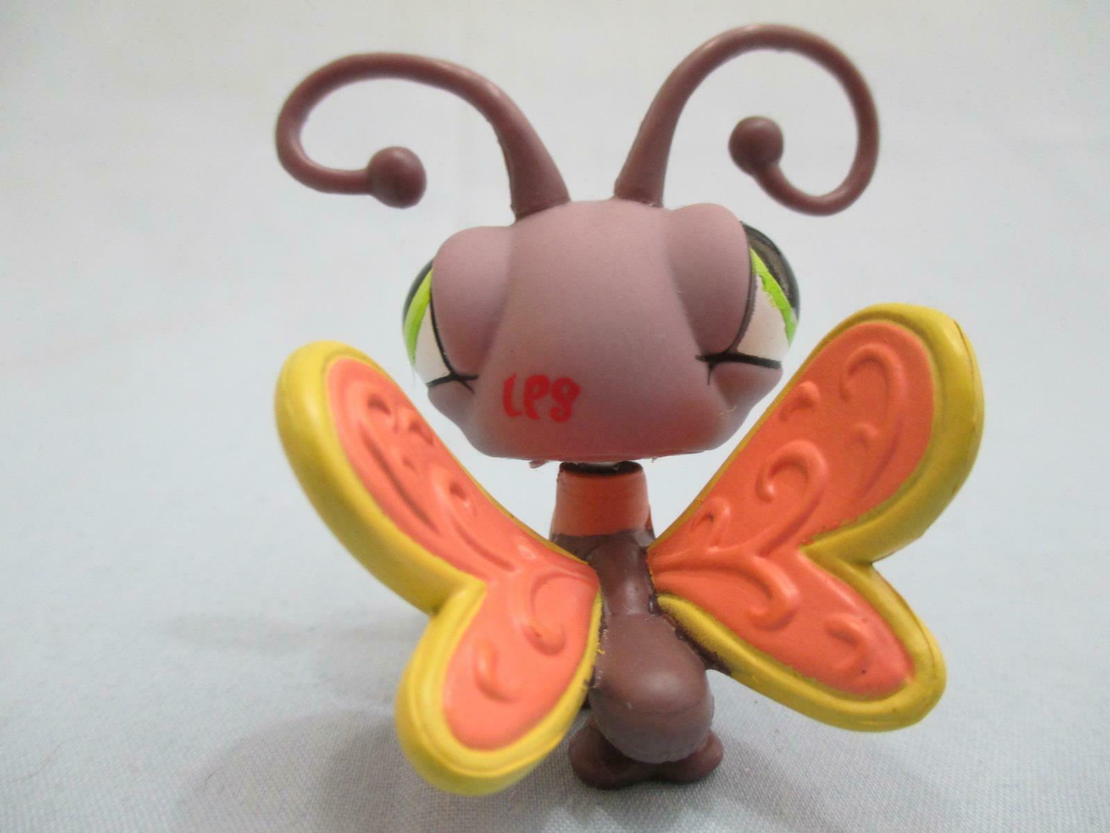 LIKE NEW Littlest Pet Shop Rara Htf 1153 Deep Purple Butterfly Green ...