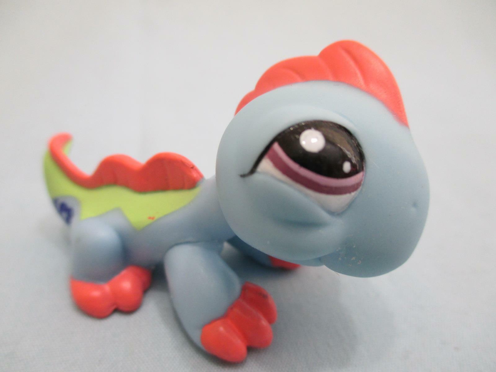 Littlest Pet Shop Iguana Lizard Blue Green Pink Eyes 1829 Authentic Lps ...