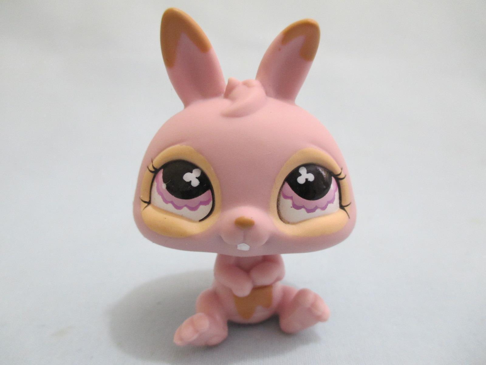 LIKE NEW Littlest Pet Shop 667 Pink Dwarf BUNNY RABBIT Purple Eyes LPS ...