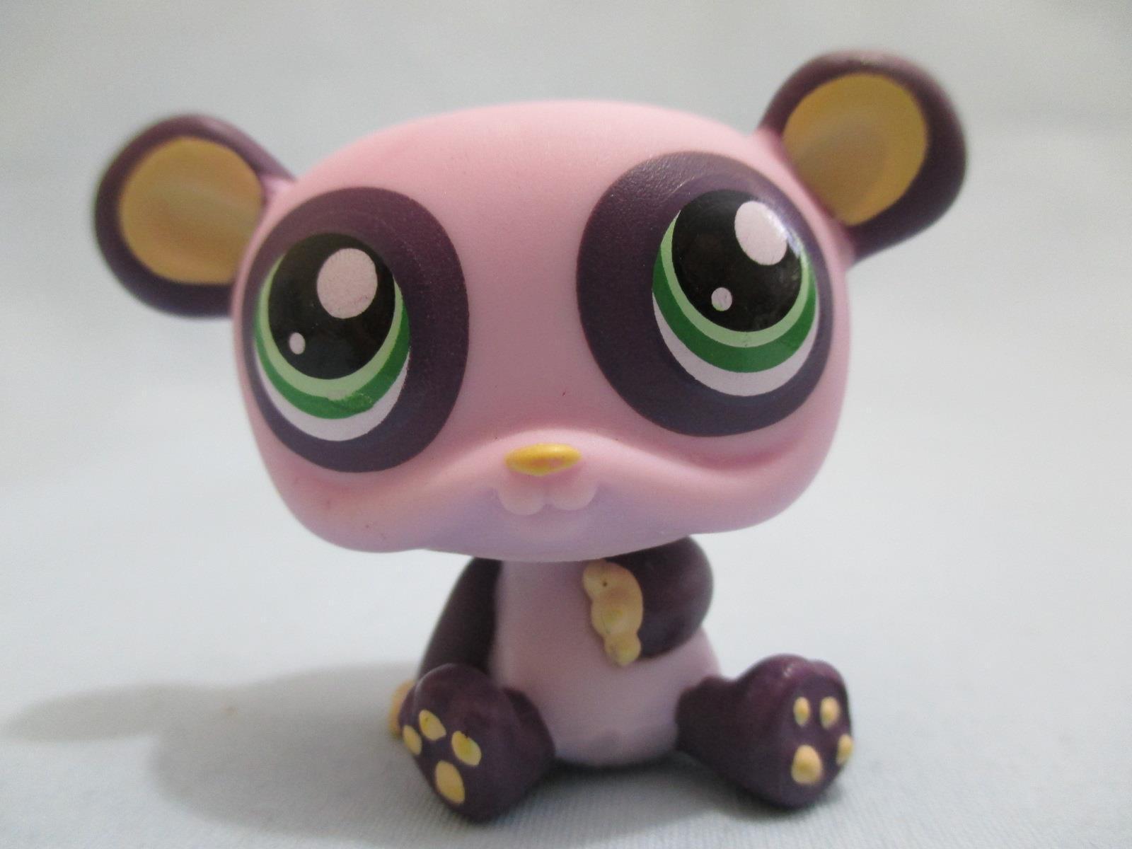 LIKE NEW Littlest Pet Shop LPS Purple Lavender Green Eyes Panda Bear ...