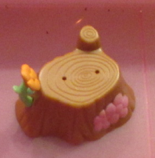 Littlest Pet Shop Accessory Tree Stump W Pink Flowers 2" long jn18k